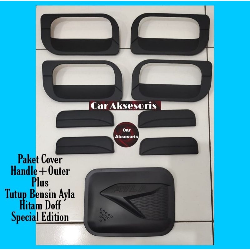 Jual Paket Cover Handle Outer Plus Tutup Bensin Ayla Spesial Hitam Doff | Shopee Indonesia