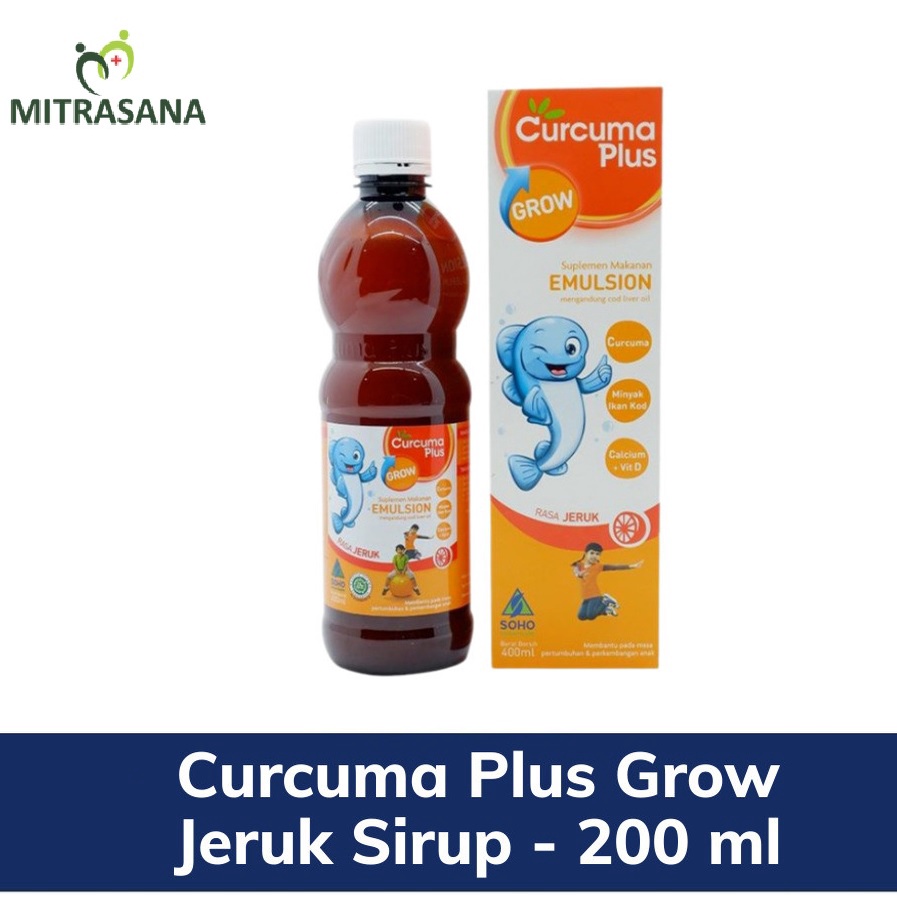 Jual CURCUMA PLUS GROW EMULSION JERUK 200 ML | Shopee Indonesia