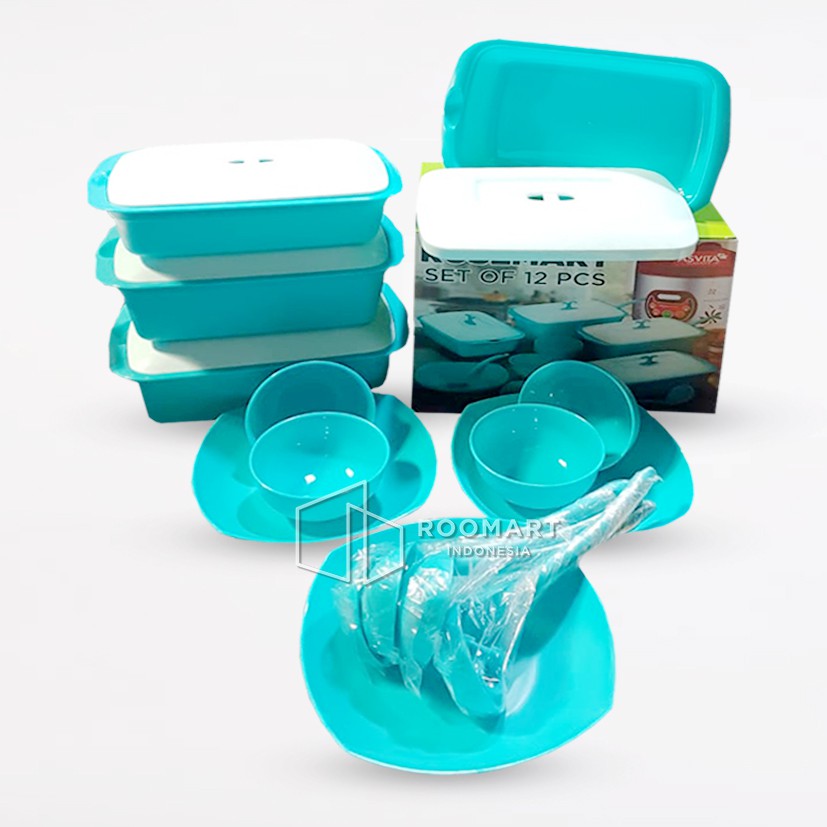 Jual Asvita Rosemary Family Set Isi 12pcs / Set Tempat Makan ( Free ...