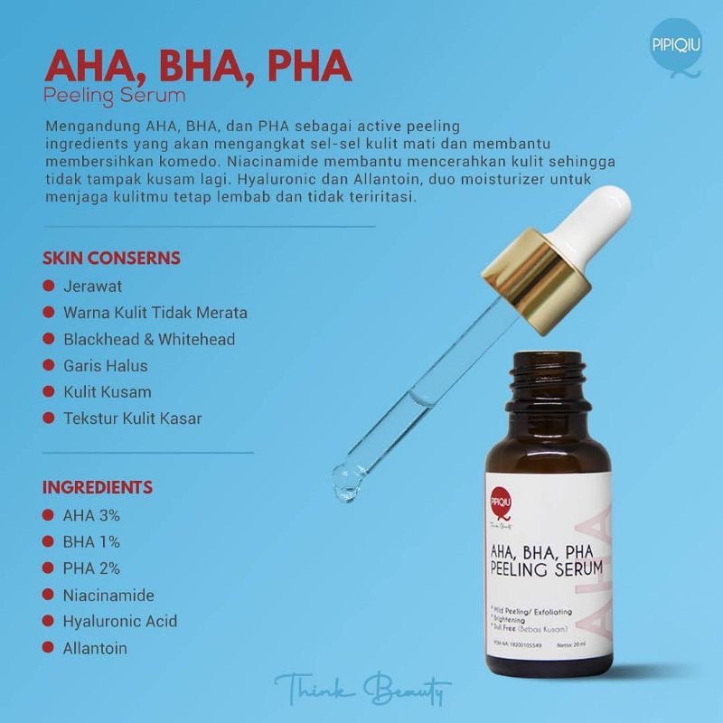 Jual Pipiqiu Face Peeling Solution Serum Muka AHA BHA PHA 20 ml ...