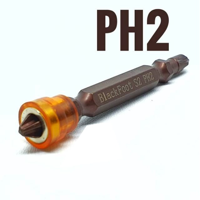 Jual Blackfoot Mata Bor Obeng sekrup baja ringan Gypsum PH2 x 65mm S2 With Magnet Holder ...