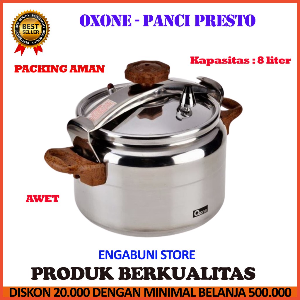 Jual Panci Presto Oxone - Panci Presto Aluminium Kapasitas : 8 liter - Silver Z7E3 awet (anti ...