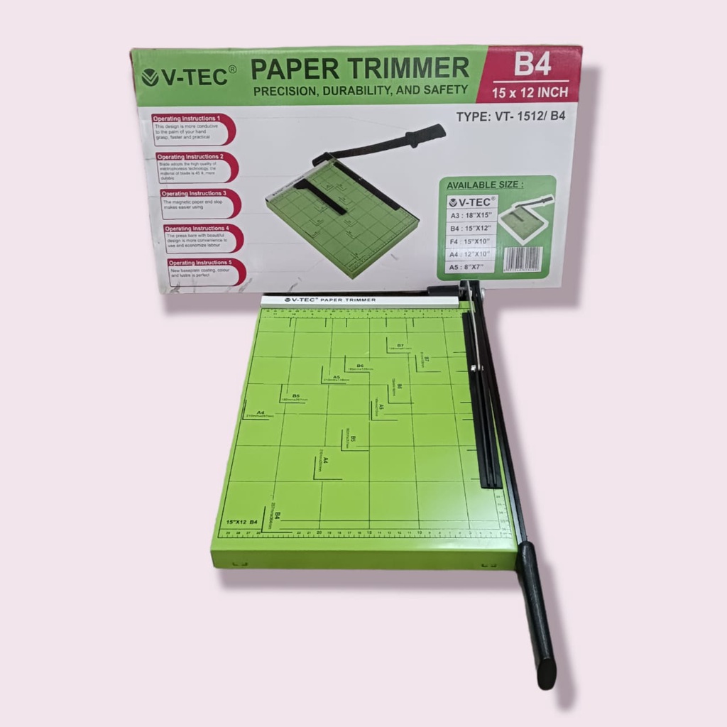 Jual Vtec Alat Pemotong Kertas Paper Trimmer Cutter B4 Shopee