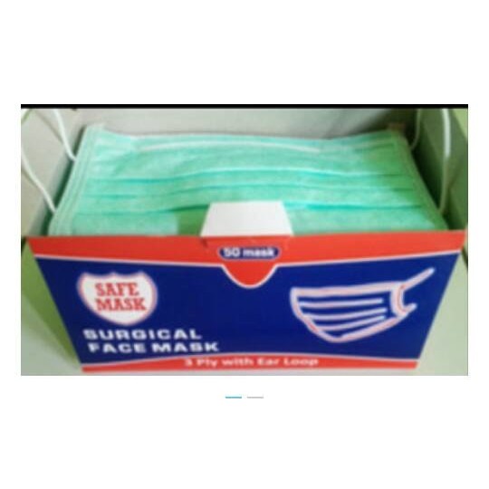 Jual Masker Safe Mask Karet 3 ply safemask surgical mask ear loop ...