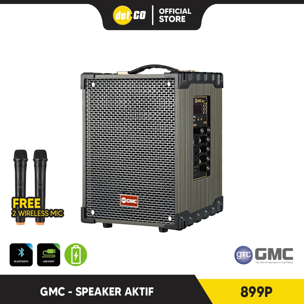 Jual SPEAKER GMC 899P MULTIMEDIA BLUETOOTH + FREE WIRELESS MIC ...