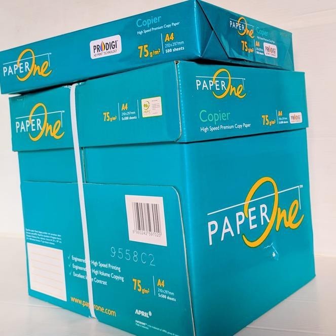 Jual Kertas paper one A4 75 gram DUS ISI 5 RIM ( KHUSUS GO-JEK ) | Shopee Indonesia