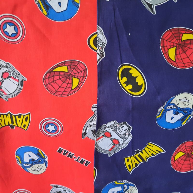 Jual Kain Katun Meteran Motif Superheroes Avengers Batman Marvel ...