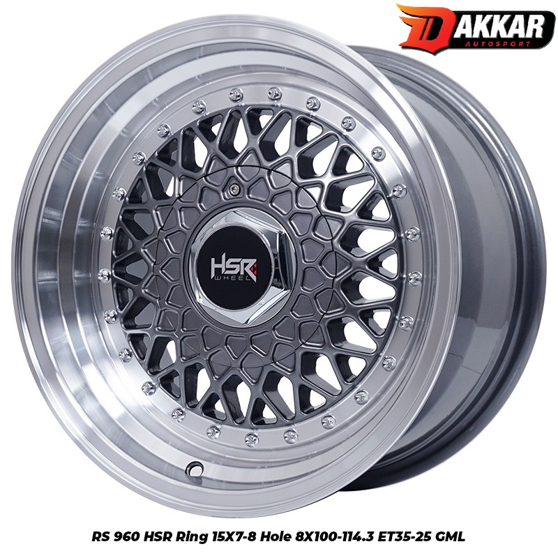 Jual Velg Mobil RS 960 HSR Ring 15 Celong Lebar 7-8 pcd 4x100/4x114,3 Tipe Velg BBS R15 Brio ...