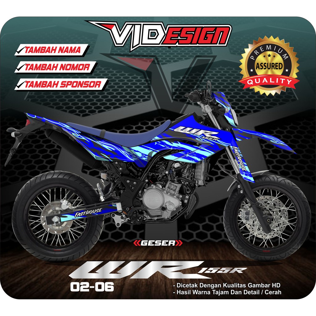 Jual Decal Yamaha WR 155 Custom Varian Warna / Sticker Wr 155 | Shopee ...
