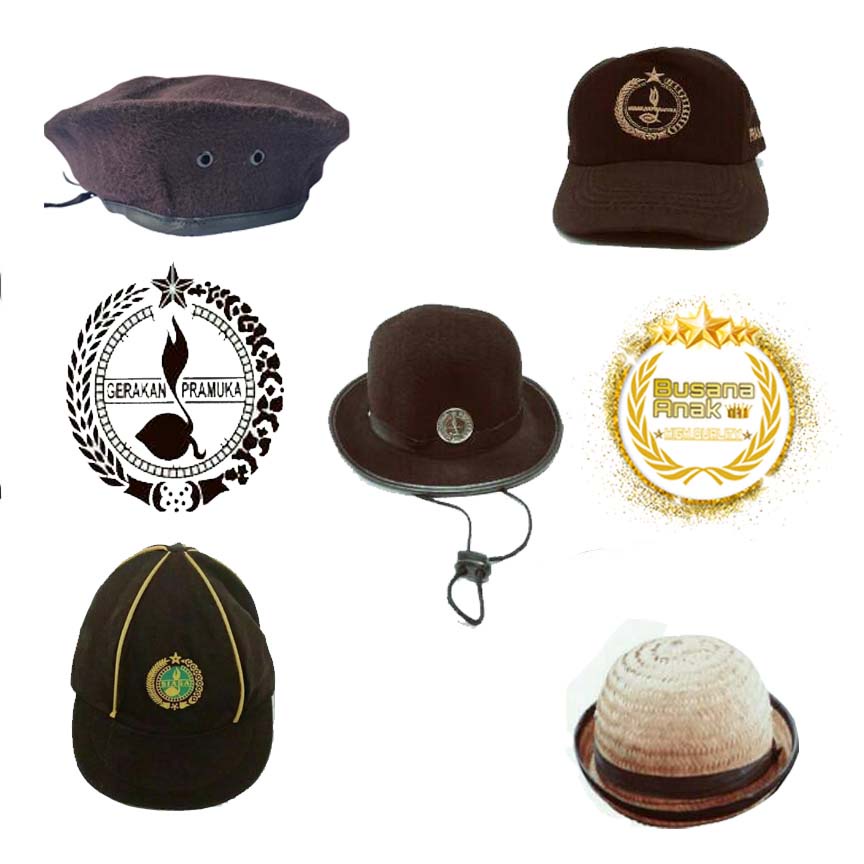 Jual Topi Pramuka SD / Topi Bambu Pramuka / Topi Boni SD / Topi Baret ...