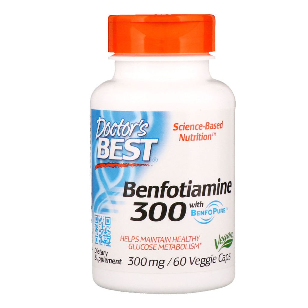 Jual Doctor's Best Benfotiamine 300 Fat Soluble Vitamin B1 300mg 60 Veggie Caps | Shopee Indonesia