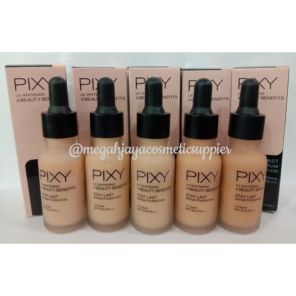 Jual (SPECIAL!!) 1PC PIXY 4 BEAUTY BENEFITS STAY LAST SERUM FOUNDATION ...