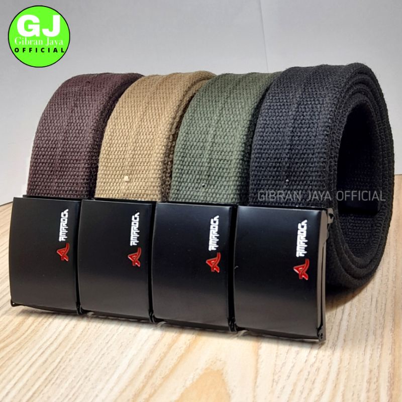Jual Gesper Ikat Pinggang Pria dan Wanita Hitam Polos Katun Salur ...