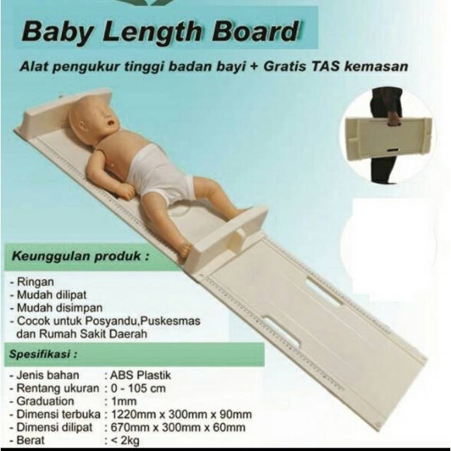 Jual Infantometer Board Kenko / Alat Ukur Tinggi Panjang Badan Bayi ...