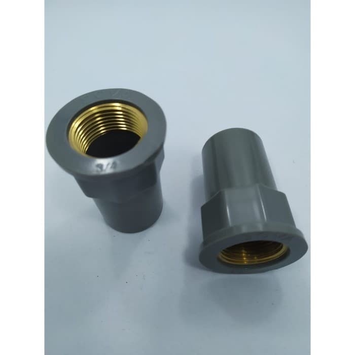 Jual Sambungan Sok Socket Pipa PVC drat dalam Lurus 1/2" Inch Kuningan sova | Shopee Indonesia