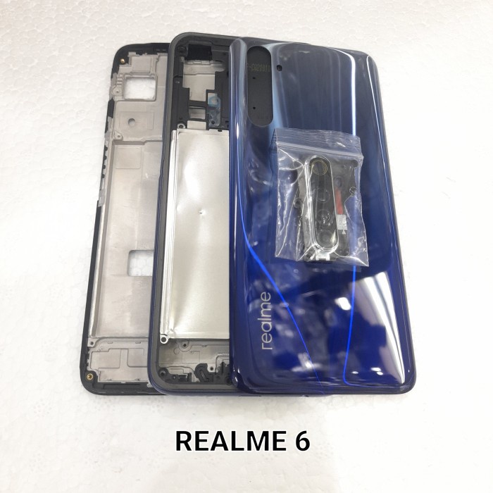 Jual kesing housing casing full set realme 6 frame + bezel + backdoor orisinil | Shopee Indonesia