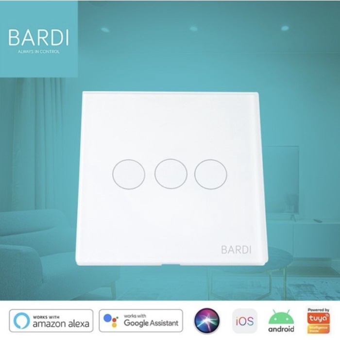 Jual BARDI SMART WALL SWITCH 3 GANG EU WIFI TOUCH - SAKLAR LAMPU ...