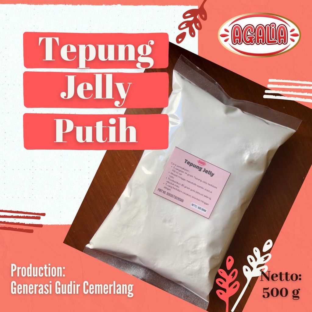 Jual Tepung Jelly Putih Plain Agalia 500g Curah Kemasan Ekonomis Bahan ...