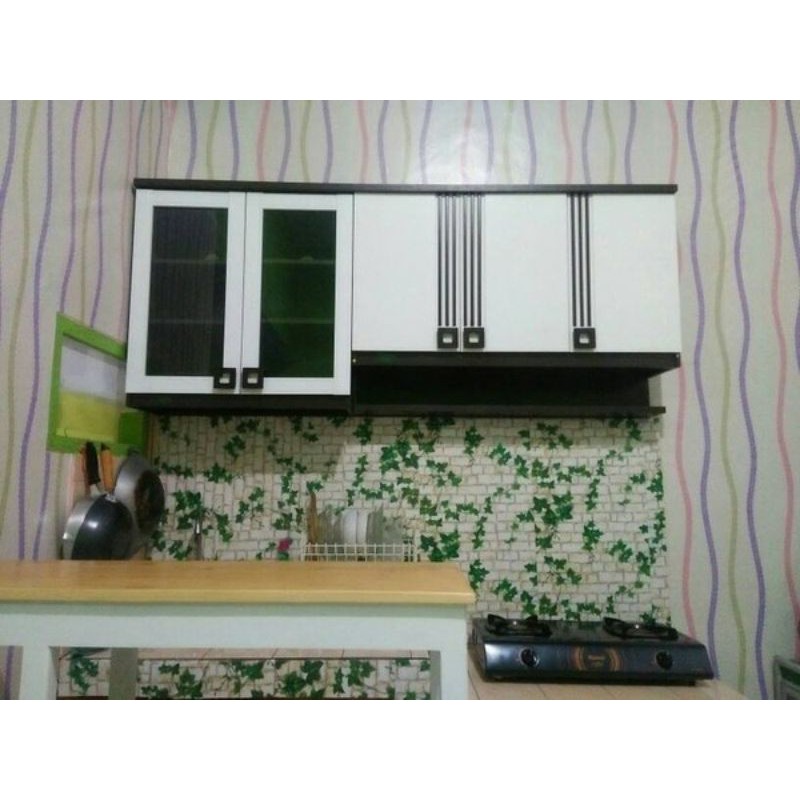 Jual RAK PIRING LEMARI GANTUNG DAPUR KITCHEN SET ATAS RAK BUMBU DAN ...