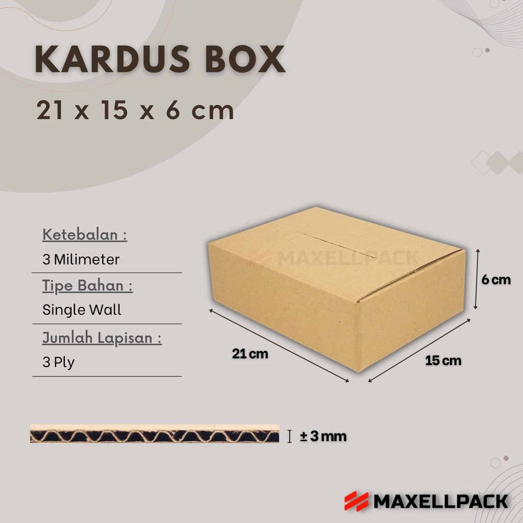 Jual Kardus Karton Box 21x15x6 CM Dus Polos Packing Packaging | Shopee ...