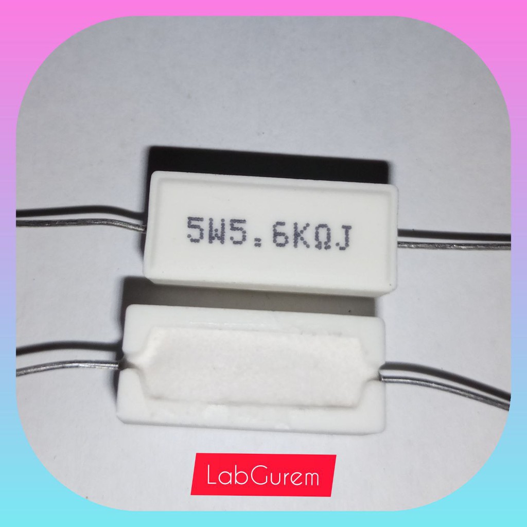 Jual RESISTOR KAPUR 5W 5K6 0.5 OHM 0.22 OHM 10 OHM 6K8 4K7 4,7 0.33 5W ...