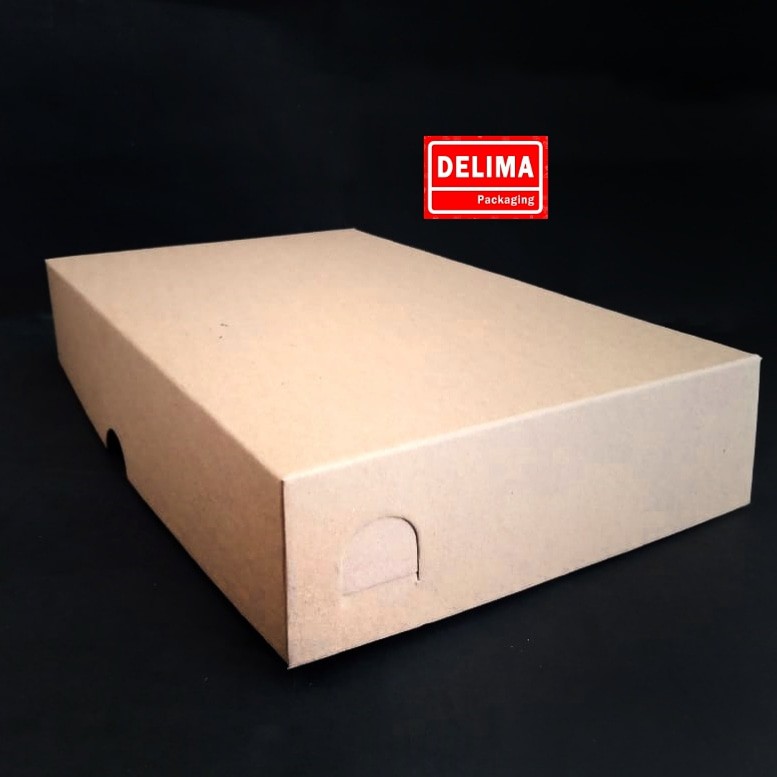 Jual DUS DONAT/ BOX DONAT ECO/BOX DONAT POLOS COKLAT (isi 20 pcs ...