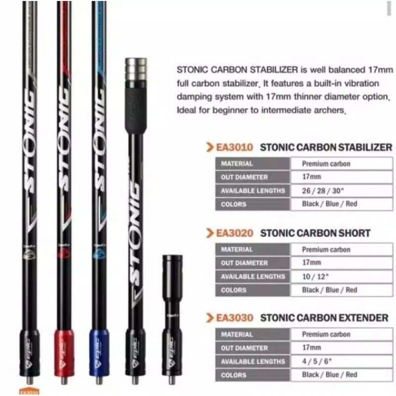 Jual STABILIZER PANAHAN EPIC STONIC CARBON PREMIUM | Shopee Indonesia