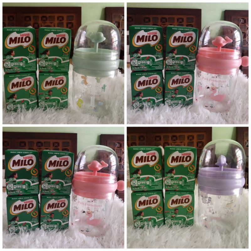 Jual Paket Botol Minum Paus Free Milo 4pc | Shopee Indonesia