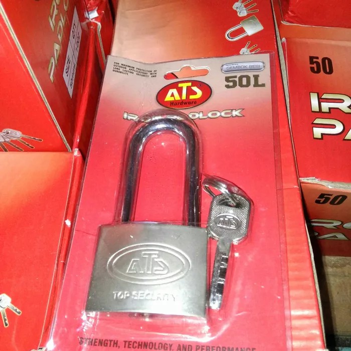 Jual gembok ATS 50mm leher panjang | Shopee Indonesia