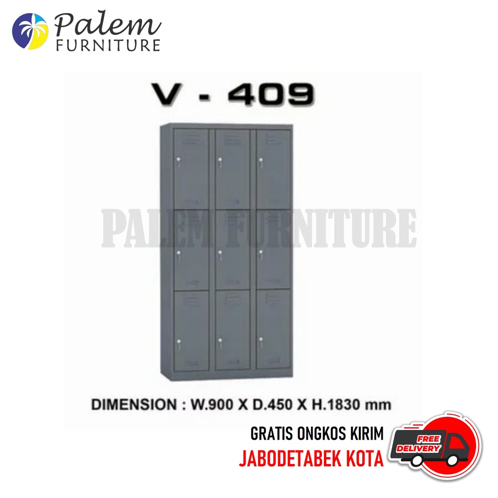 Jual Locker Besi 9 Pintu Kunci Lemari Penyimpanan Besi V409 | Shopee ...