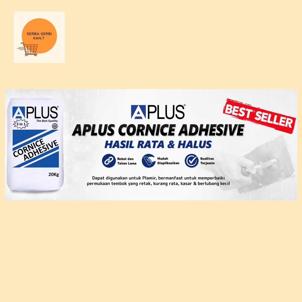 Jual KOMPON GIPSUM CORNICE ADHESIVE COMPOUND GYPSUM A PLUS 20kg ...
