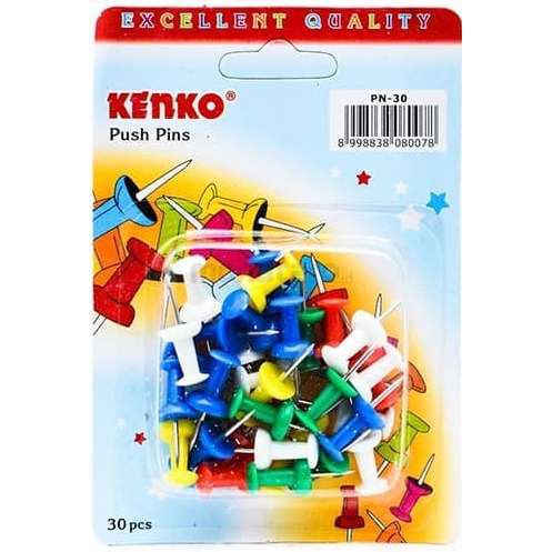 Jual Push Pins Kenko Color / Paku Pin Warna PN-30 isi 30 Buah / Push ...