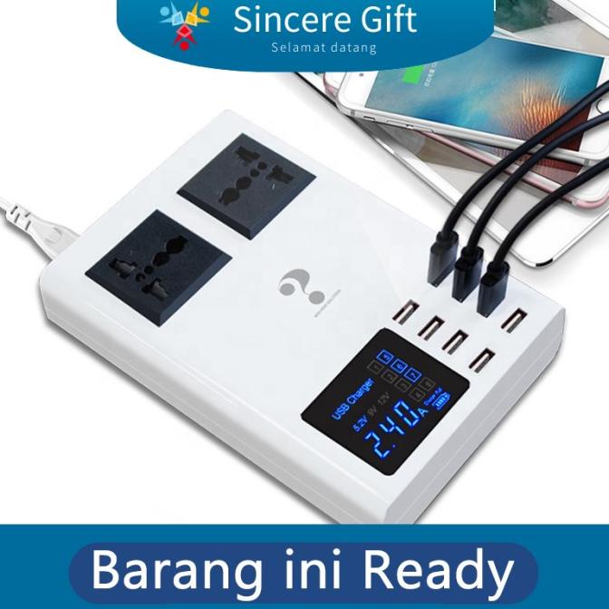 Jual Quick Charger 3.0 Wireless 8 Port USB Soket Adapter Hub Charging ...