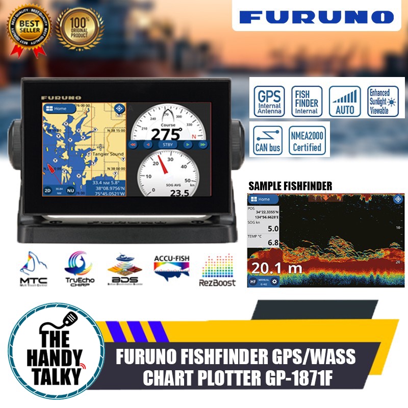 Jual FURUNO GP 1871F GP1871 FISHFINDER GPS CHARTPLOTTER TRANSDUCER 520-5PSD ORIGINAL | Shopee ...