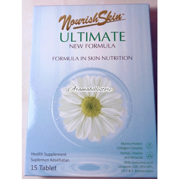 Jual Nourish skin Ultimate NEW FORMULA 15 Tablet/30tablet Kulit Kering ...