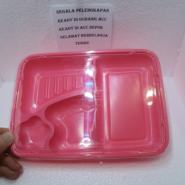 Jual set-box-lunch- mika bento box sekat 4 tray bento mika lunch kotak ...
