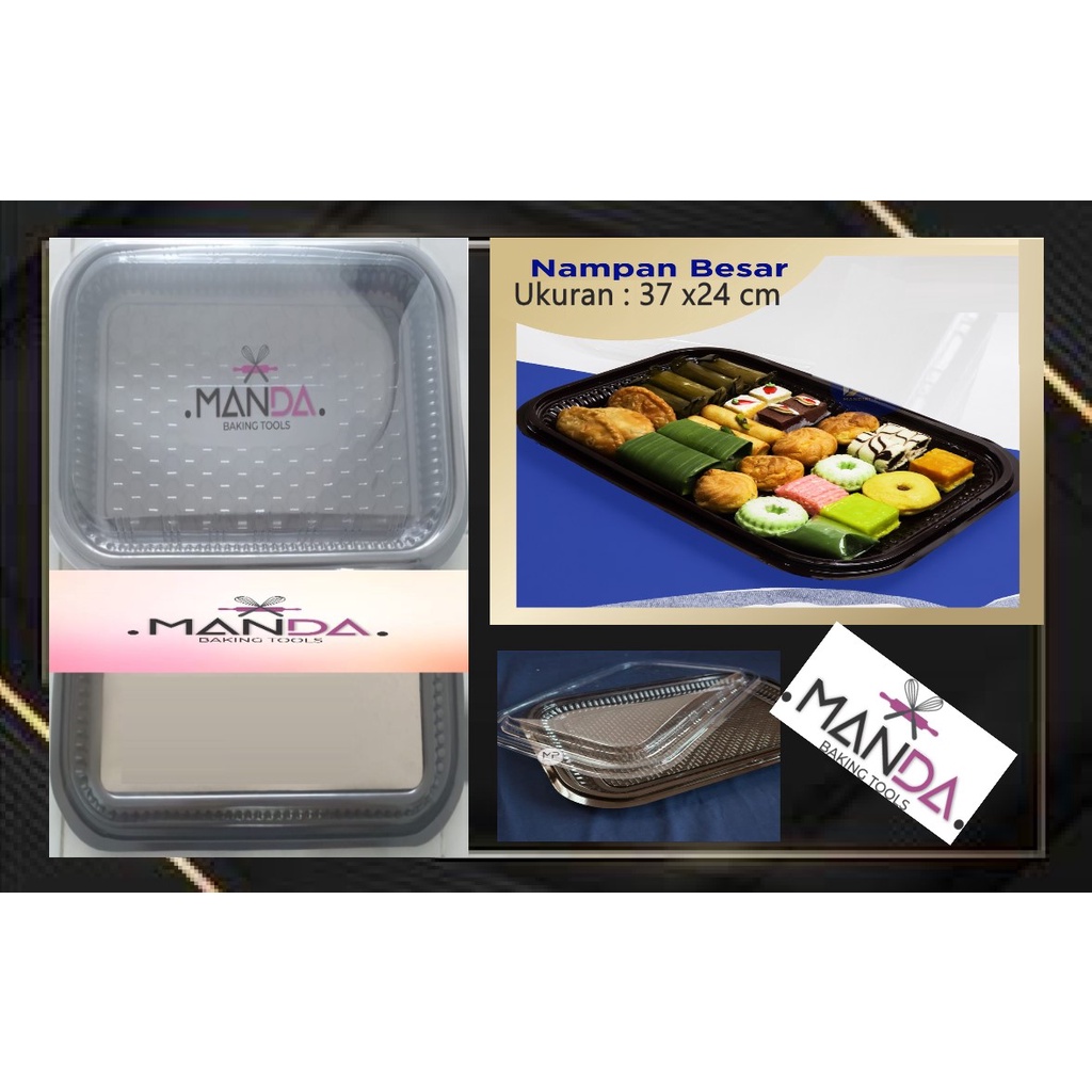 Jual Mika nampan mika kue ukuran 37x24 cm besar mika hantaran kue 5 pcs ...