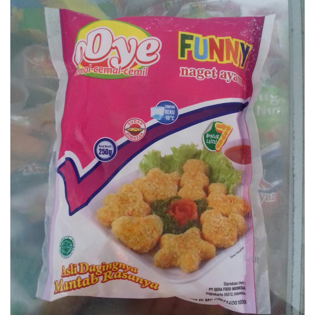 Jual NAGET AYAM CHICKEN NUGGET OOYE FUNNY SERAFOOD SERA FOOD 1KG 1 KG | Shopee Indonesia