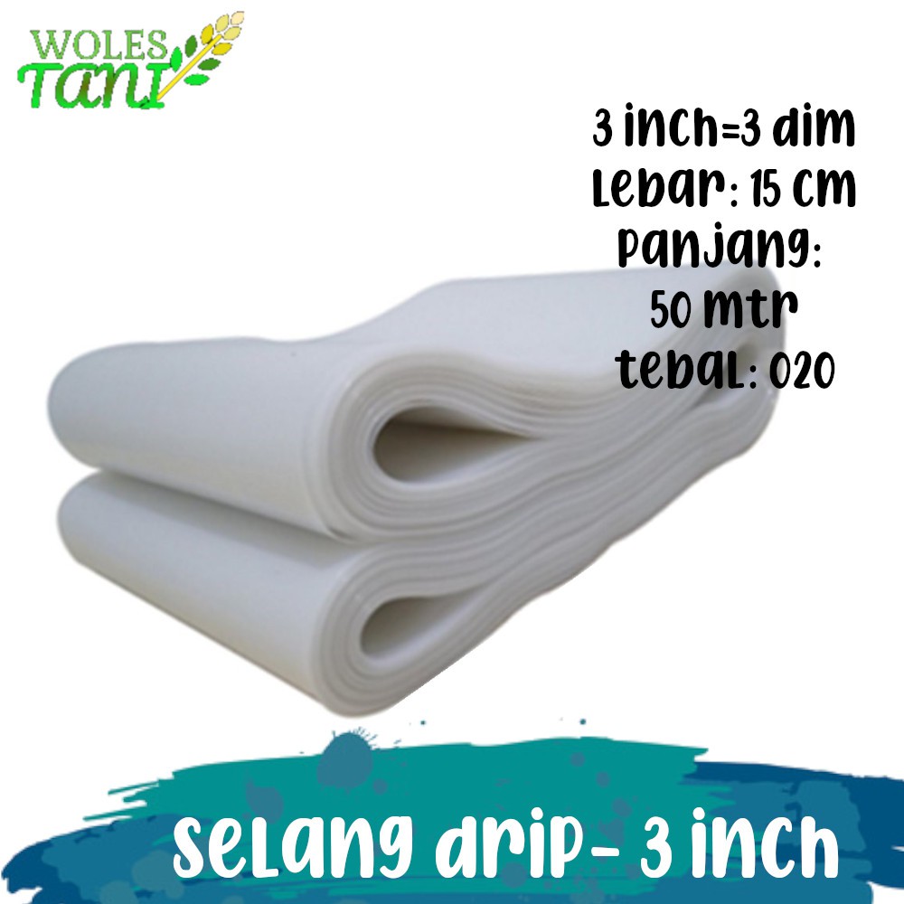 Jual Selang Drip Selang Irigasi Putih 3 Inch Panjang 50 Meter Tebal 200 ...