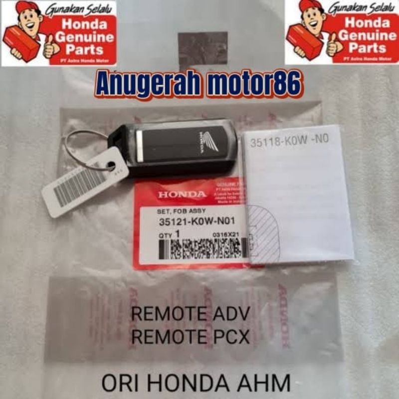 Jual 35121-KOW-N01 Remote adv remote pcx ori Honda AHM | Shopee Indonesia