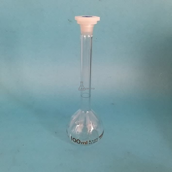 Jual LABU UKUR 100ML LABU VOLUMETRI PP STOPPER IWAKI PYREX TUTUP PLASTIK Lab YS-098 | Shopee ...