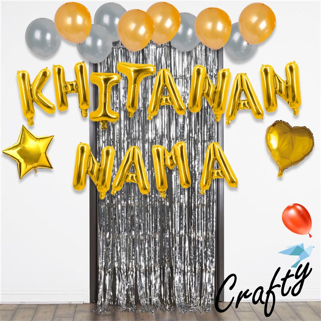 Jual [PAKET] Dekorasi Balon Warna Warni SIMPLE KHITANAN CURTAIN ...