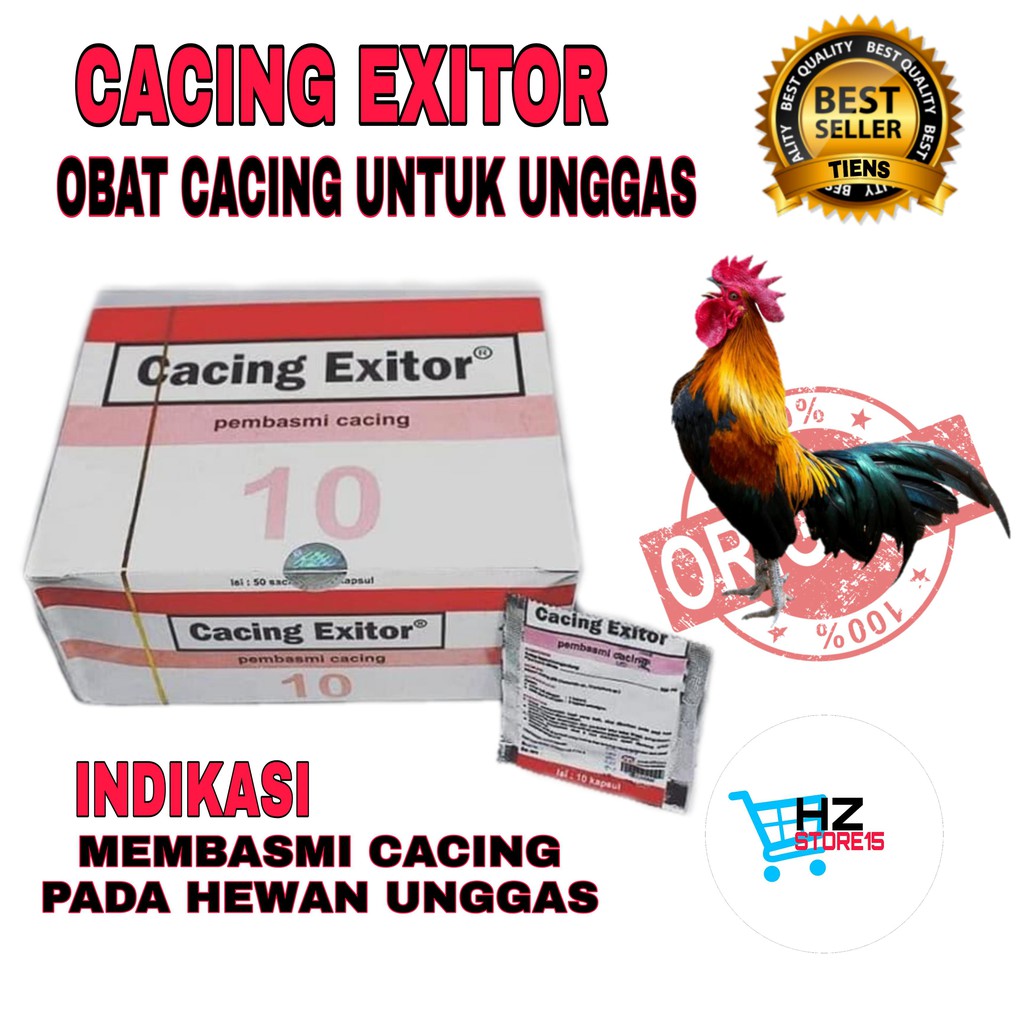 Jual Obat Cacing Ayam Cacing Exitor Manjur Berkhasiat 100% Original ...