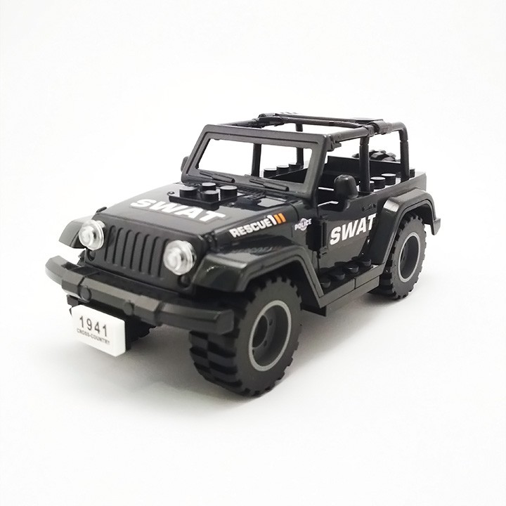 Jual 1 Pc Mainan Bricks/Balok Military Mobil Jeep Polisi SWAT Hitam | Shopee Indonesia