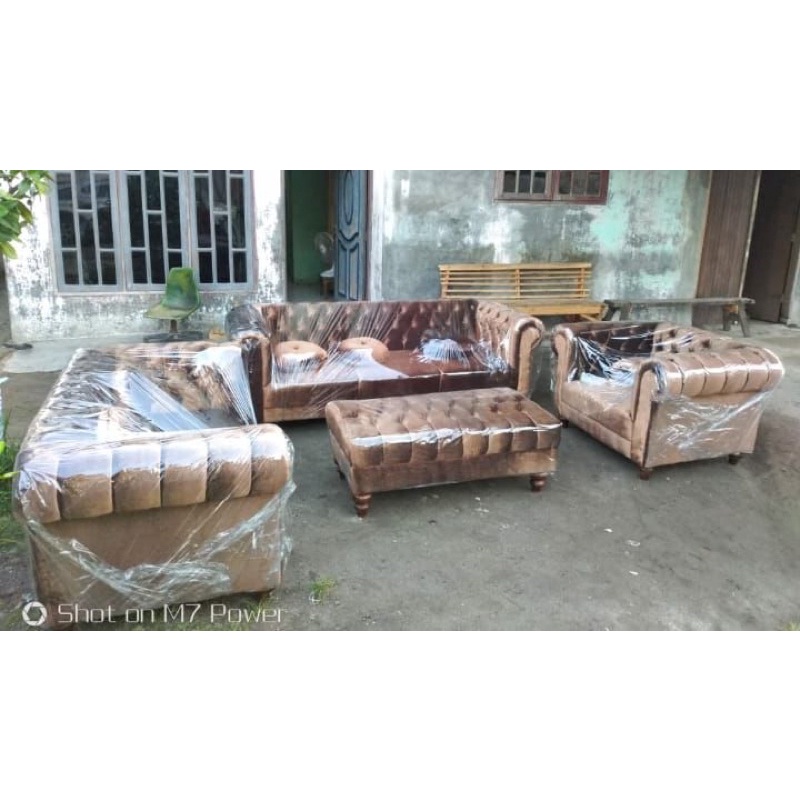 Jual Sofa baldu set 321 plus meja | Shopee Indonesia