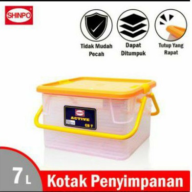 Jual CONTAINER BOX SHINPO CB 7 LITER ACTIVE SIP 131 KOTAK PENYIMPANAN ...