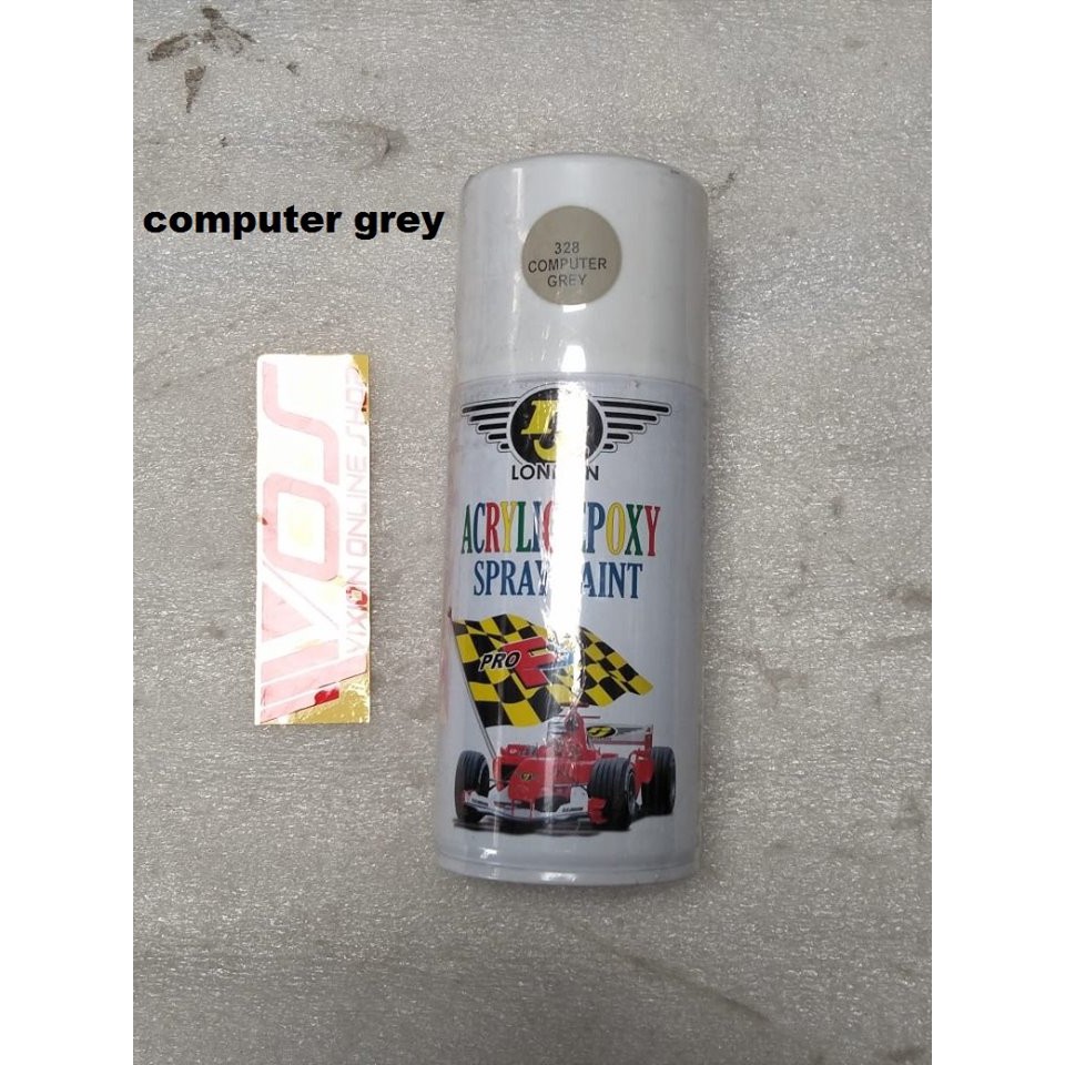 Jual CAT KALENG SEMPROT PYLOX MERK RJ 300CC COMPUTER GREY / SILVER TUA ...