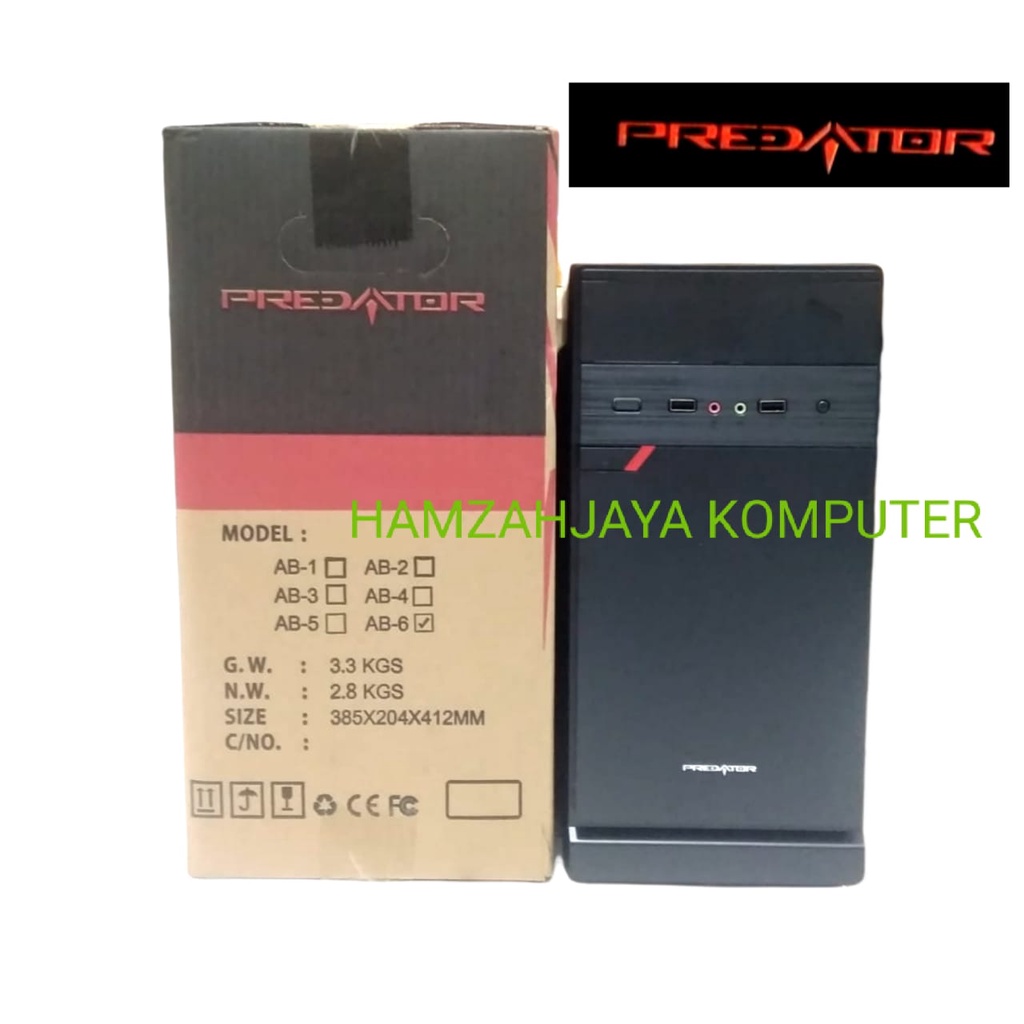 Jual CASING / CASE Pc Cpu Avaris + Psu VTC 450W ATX PREDATOR | Shopee ...