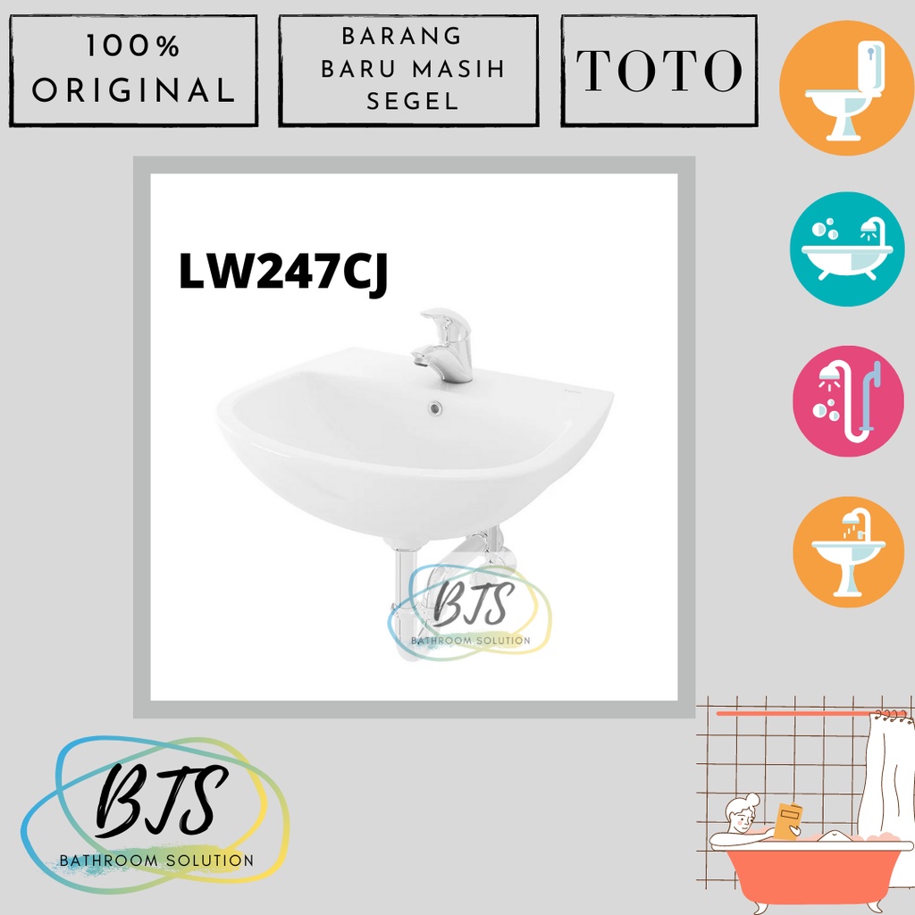 Jual Wastafel tembok TOTO LW247CJ / LW 247 CJ / LW 247CJ / LW247 CJ ...