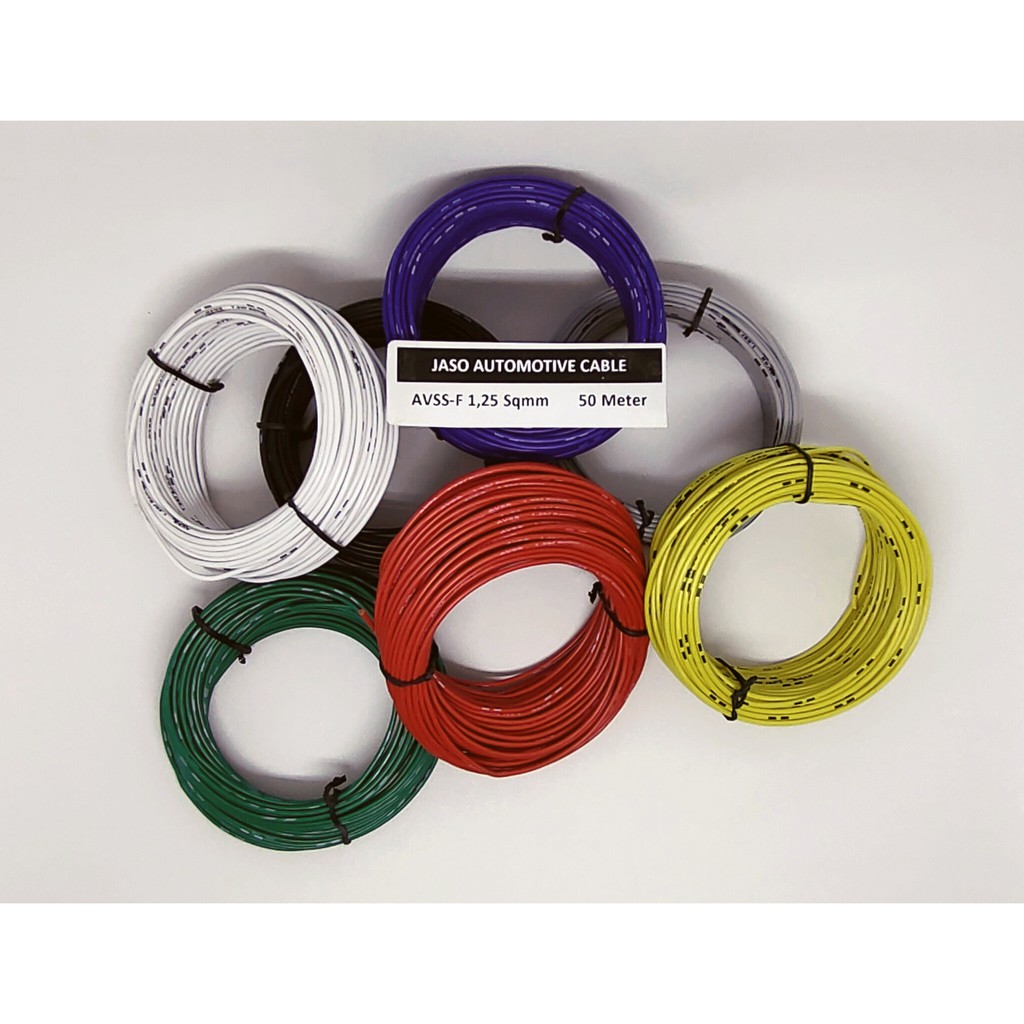 Jual Automotive Cable Kabel Otomotif AVSS ~ f 1.25 Sqmm 20M Double Ink Marking ( AVSS 1.25mm 1 ...